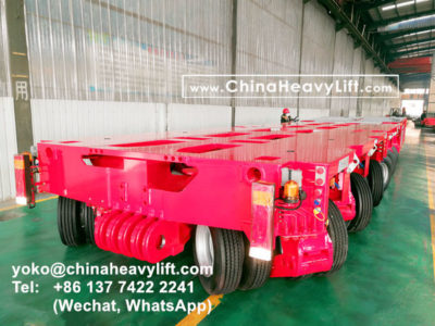 SPMT Self propelled modular trailer testing before delivery, compatible ...