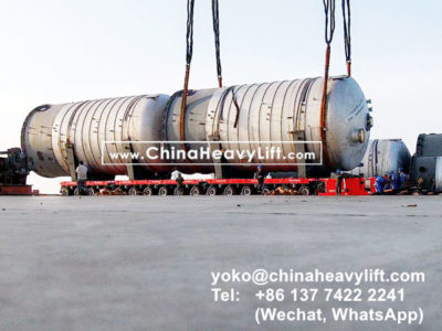32 axle lines SPMT Self-propelled Modular Transporters and 2 PPU power ...